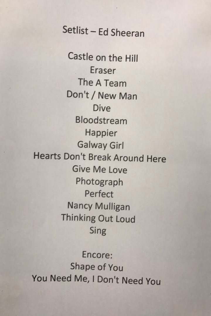 ed-sheeran-setlist-belo-horizonte | Audiograma